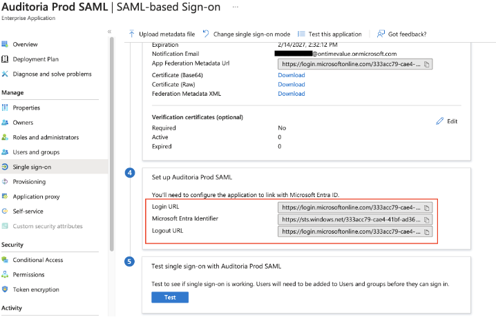 SSO Integration - Microsoft Entra ID (Azure SSO) – Auditoria.ai