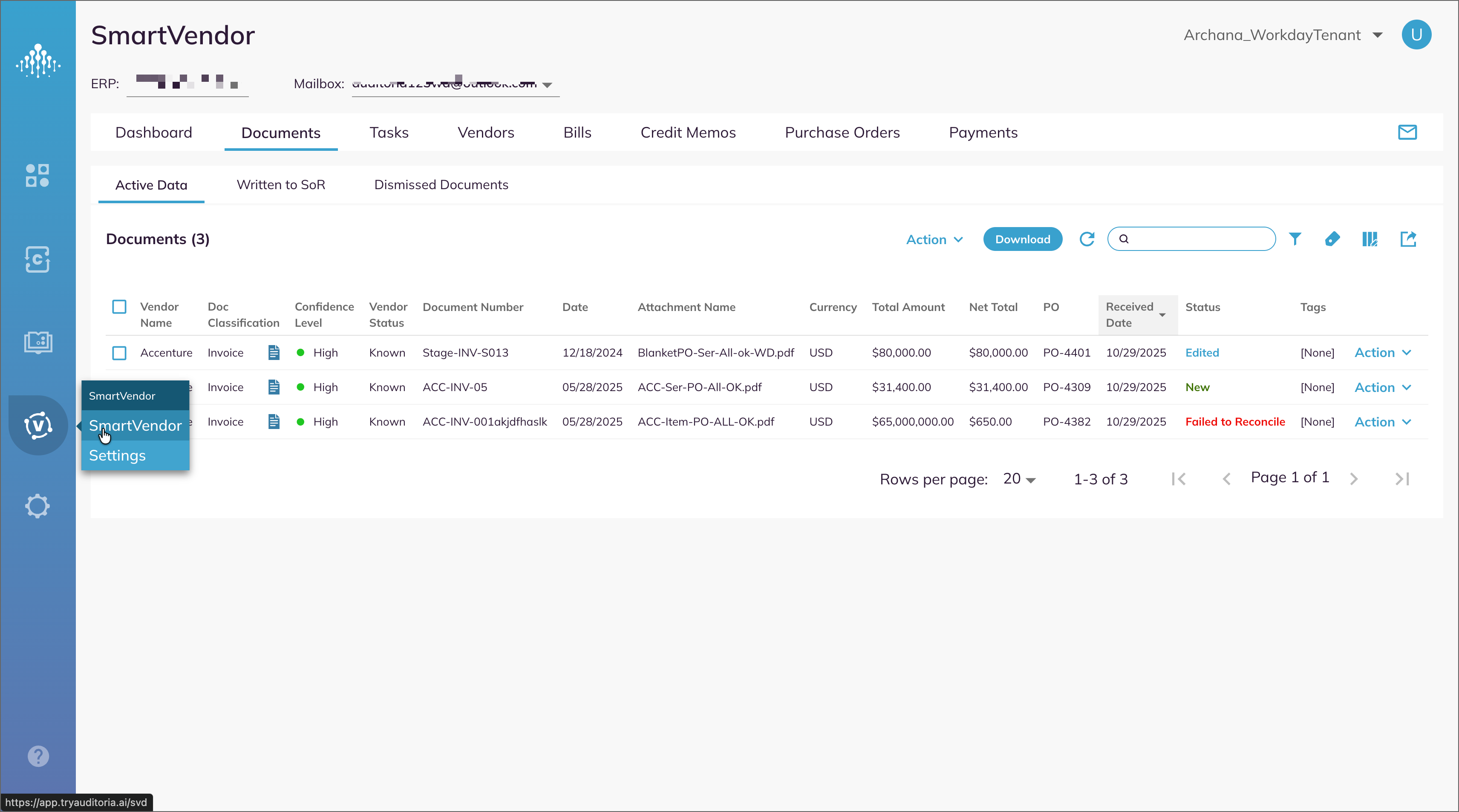 Documents – Overview & Workflow – Auditoria.ai