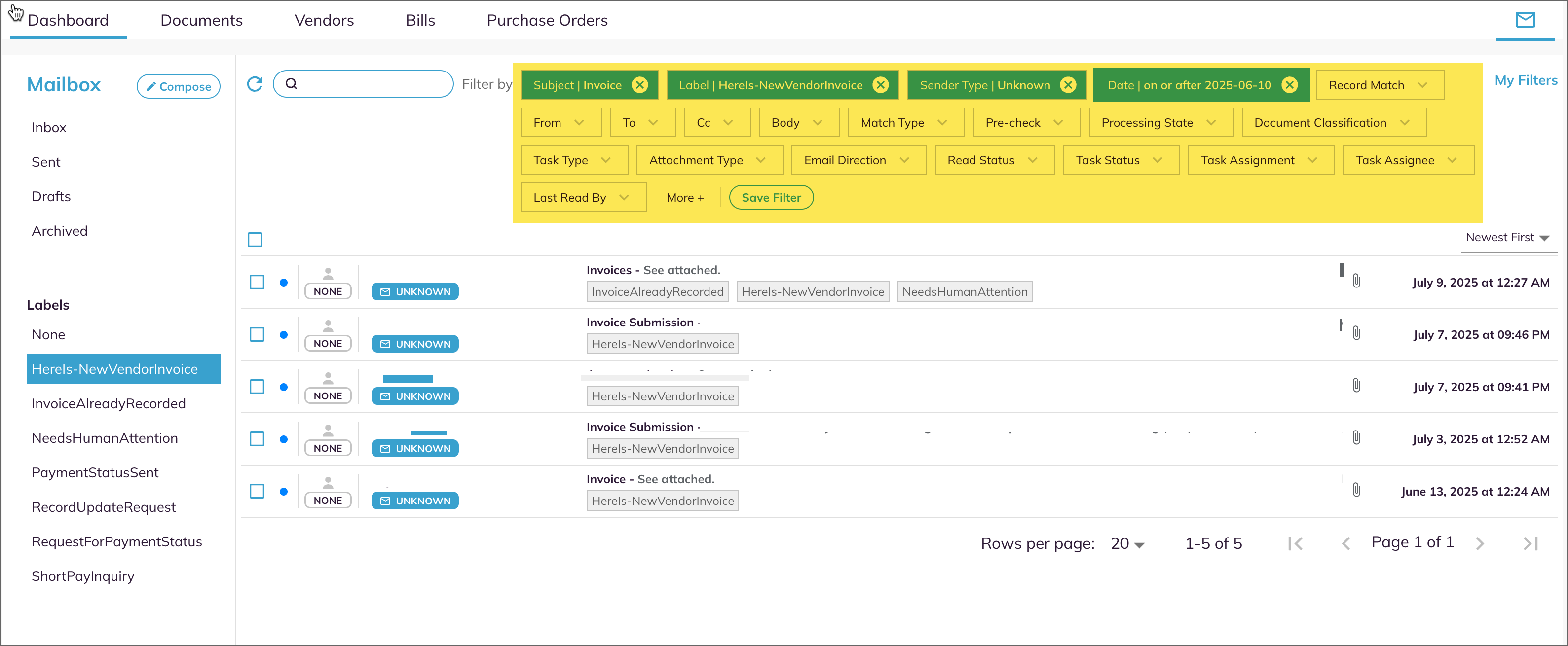 Search and Filters tools – Auditoria.ai